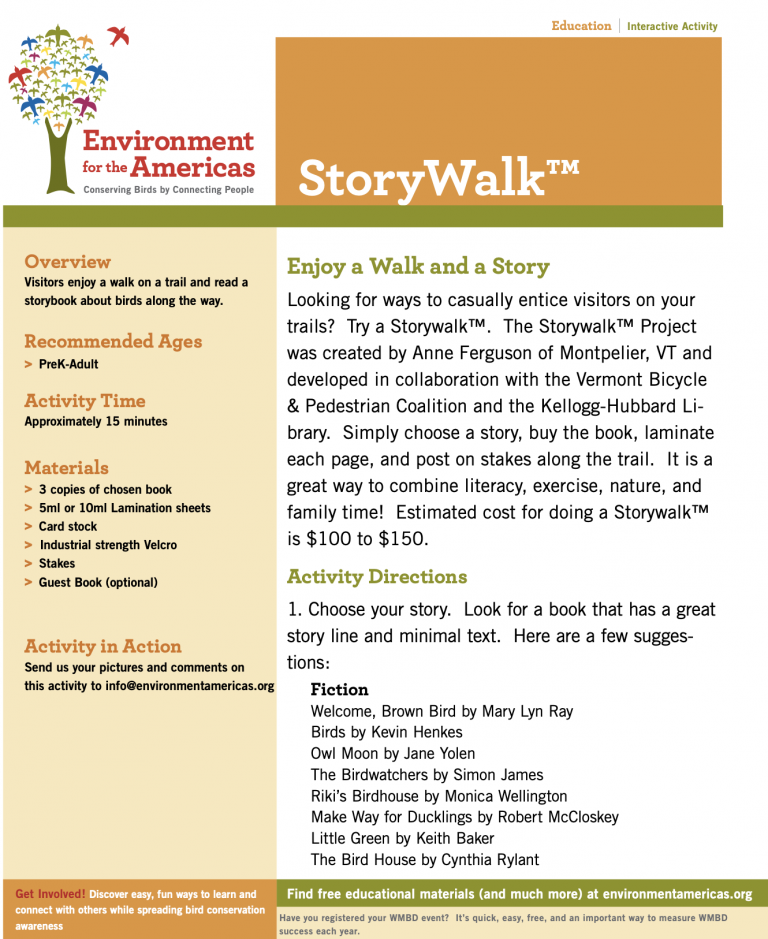 Story Walk Activity – EFTA Digital Resource Library