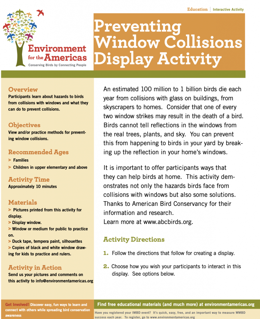 Preventing Window Collisions Display Activity – EFTA Digital Resource ...