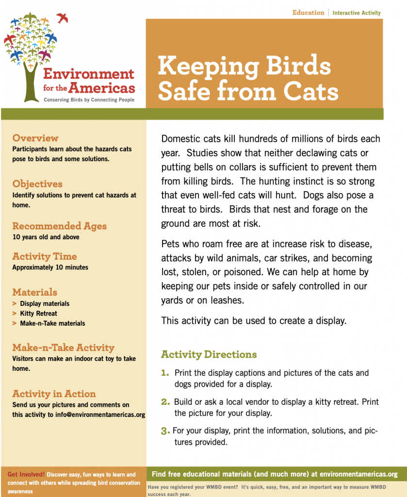 Keeping Birds Safe From Cats – EFTA Digital Resource Library